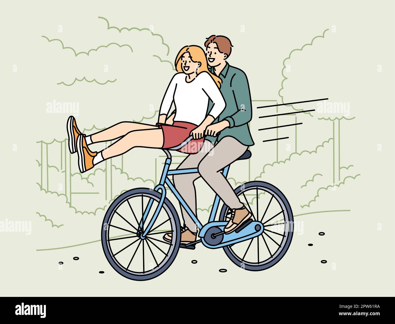 Bike ride relax Stock Vector Images - Alamy