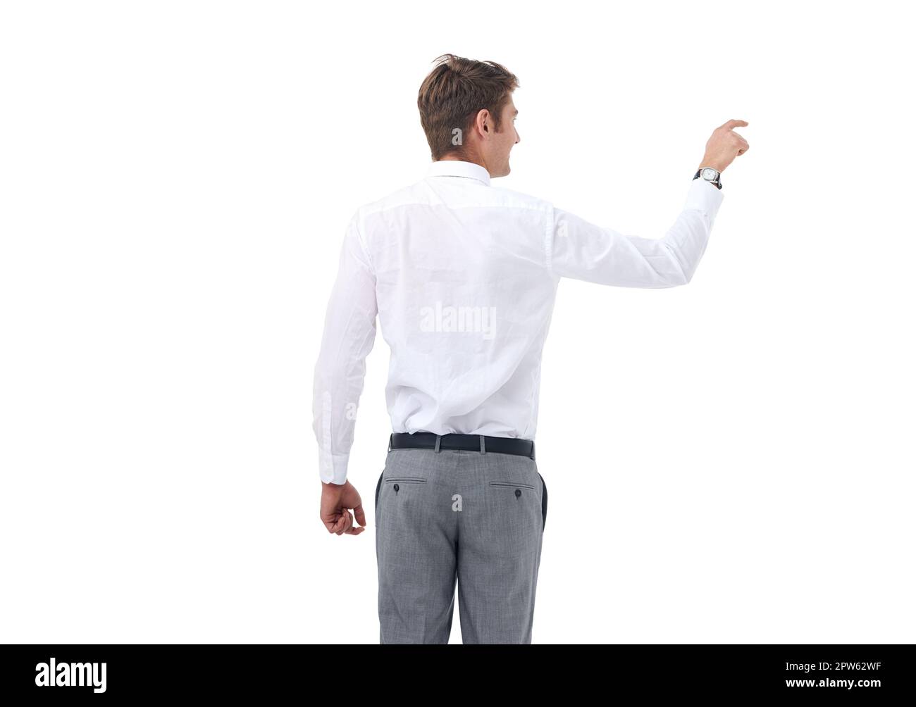 Business person alone rear view Cut Out Stock Images & Pictures - Alamy
