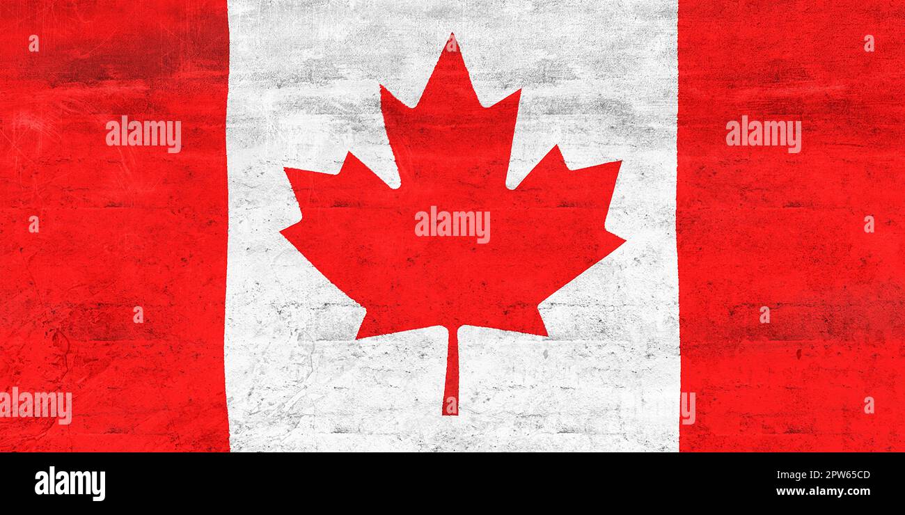 Canada flag - realistic waving fabric flag Stock Photo - Alamy