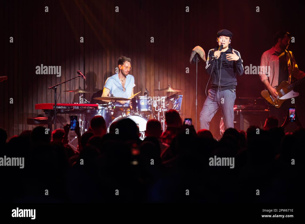 Manchester, UK. 28th April 2023. Louis Dunfords performs to a sold out ...