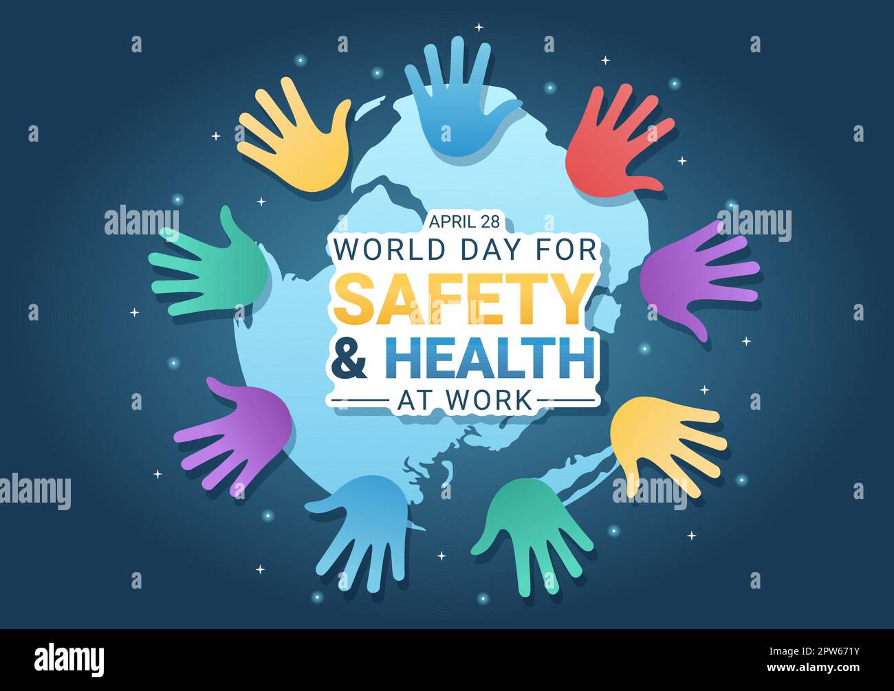 World Day Of Safety and Health at Work on April 28 Illustration with ...