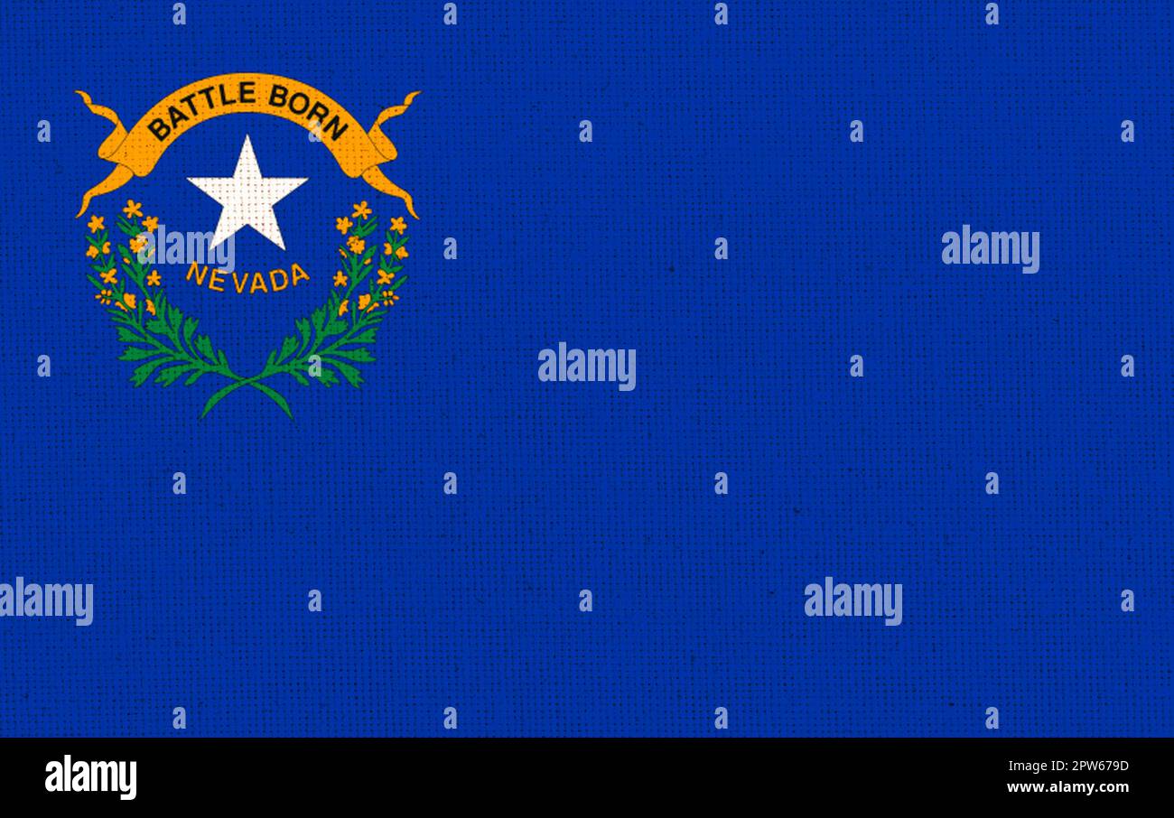 Flag of American state Nevada on textured surface. Flags of U.S. states ...