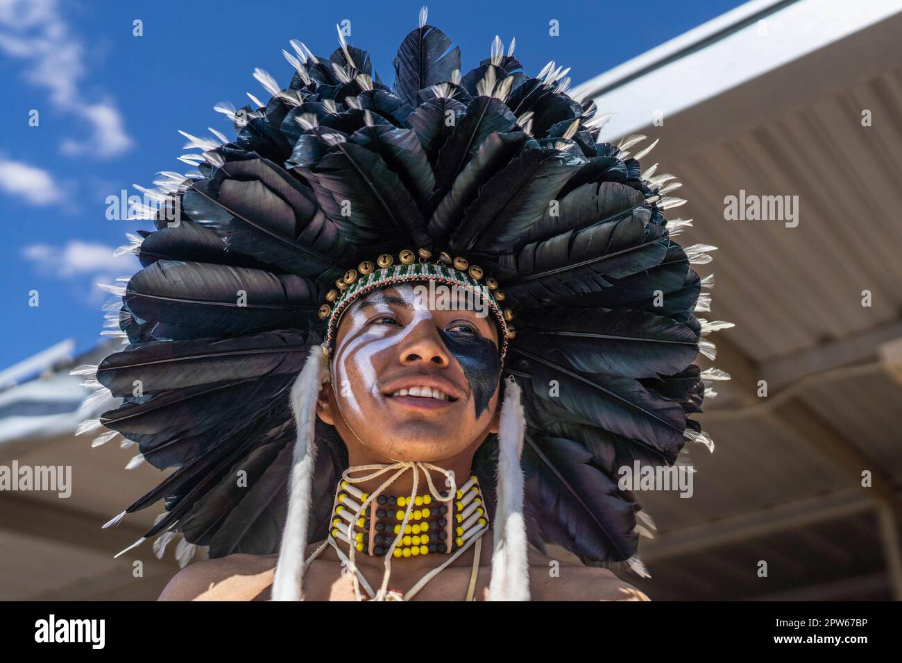 Tommy Sam of Rio Rancho, New Mexico who is Navajo prepares to ride his ...