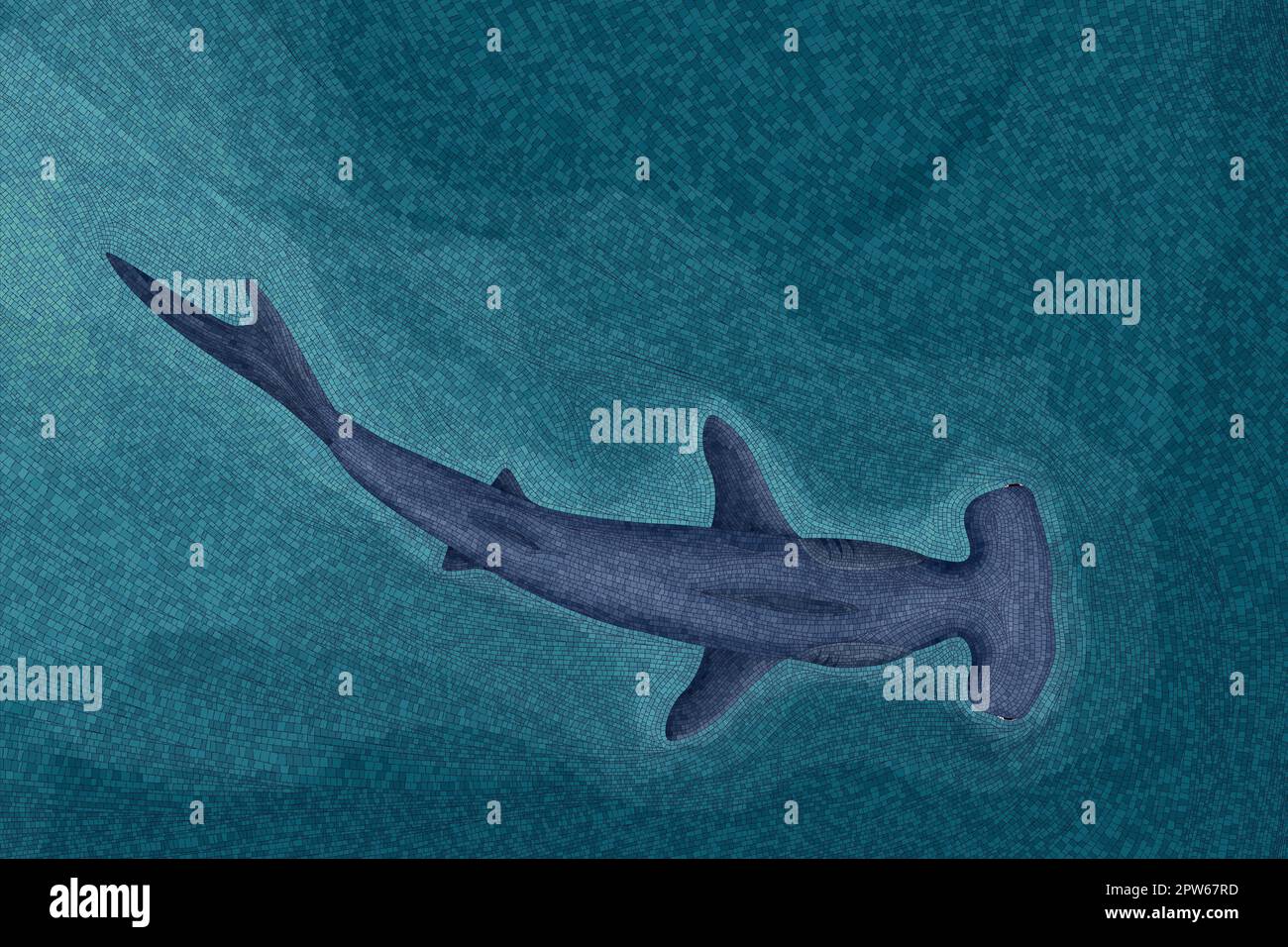 Hammerhead shark mosaic Stock Vector Image & Art - Alamy