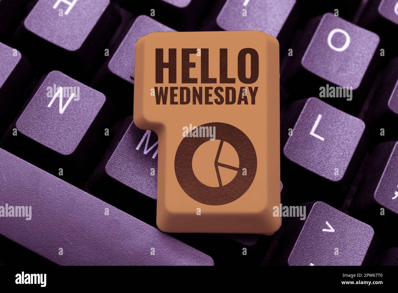 Conceptual caption Hello Wednesday, Business overview Hump day Middle ...