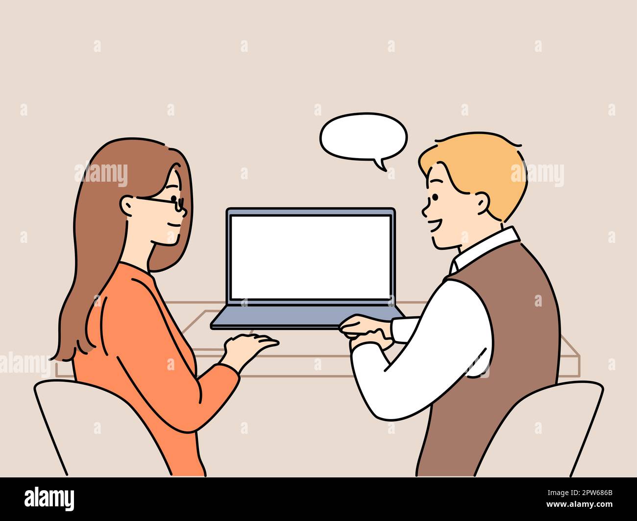 Diverse group colleagues discuss Stock Vector Images - Alamy