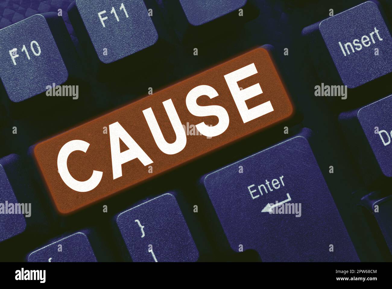 Conceptual caption Cause, Word Written on Person Thing that gives rise ...