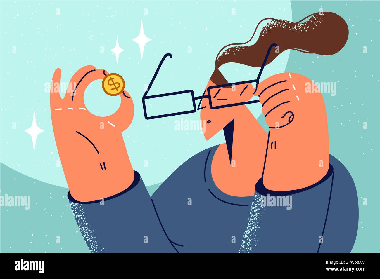 Woman in glasses look Stock Vector Images - Alamy