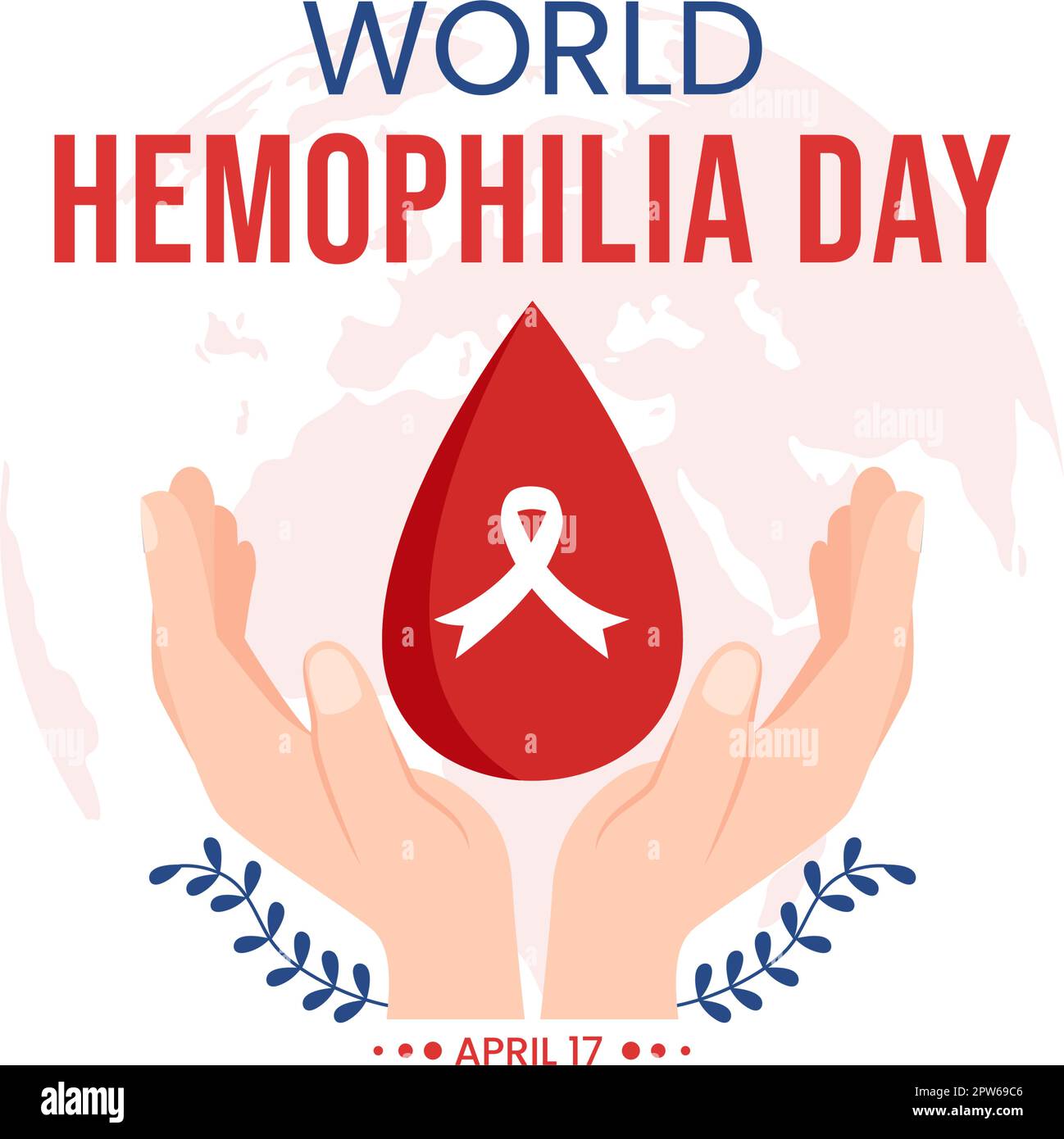 World Hemophilia Day on April 17 Illustration with Red Bleeding Blood ...