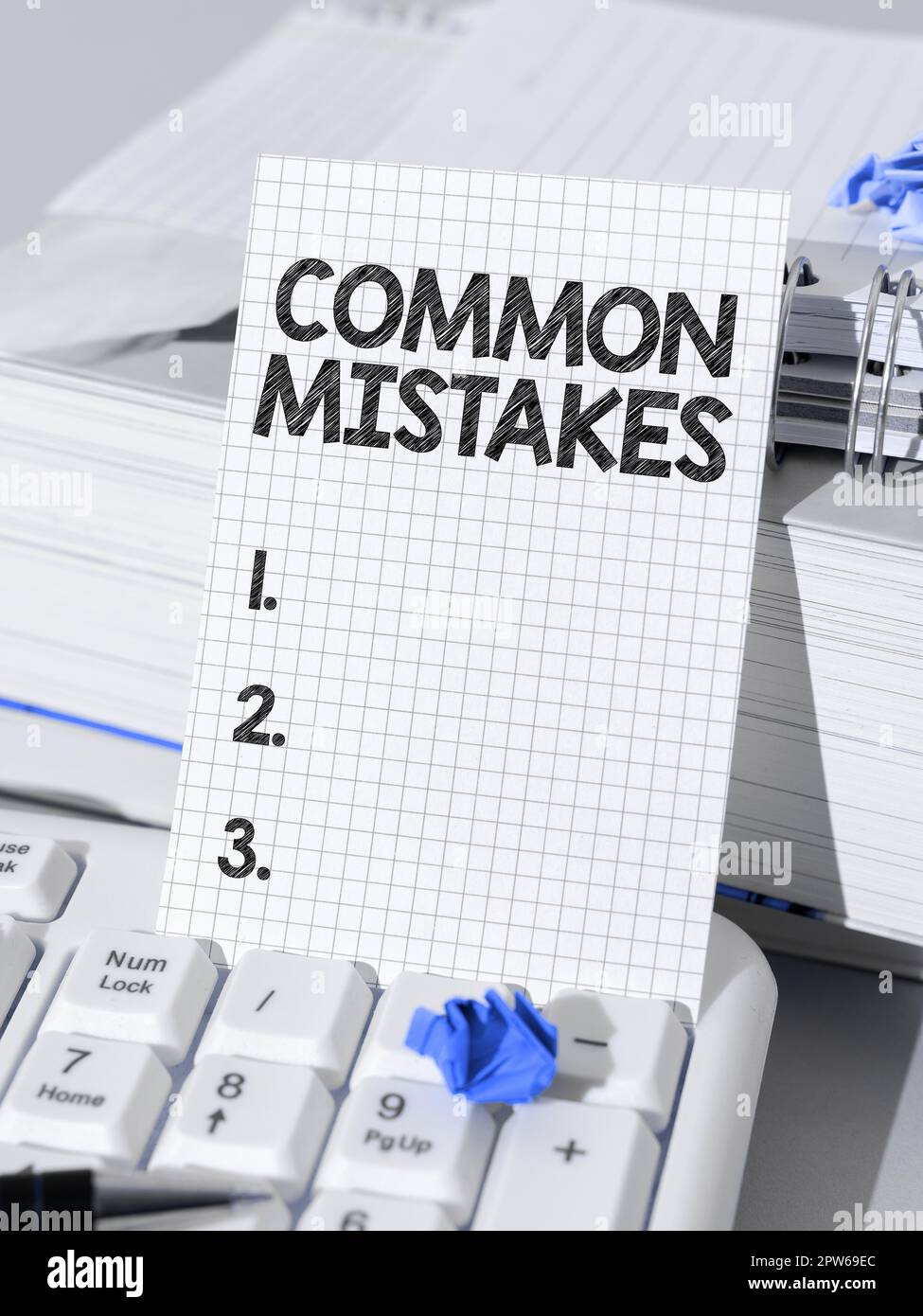 Handwriting text Common Mistakes, Business concept actions that are ...
