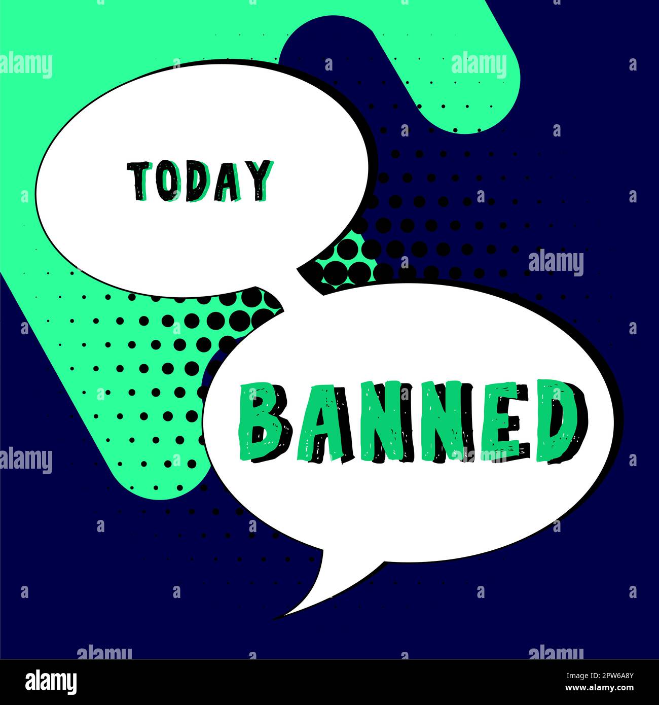 Conceptual caption Banned, Internet Concept Officially prevent someone ...