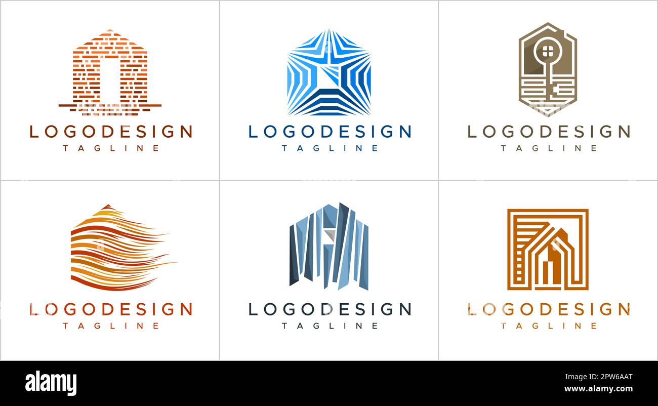 Collection of home logo design branding. Modern house logo vector ...