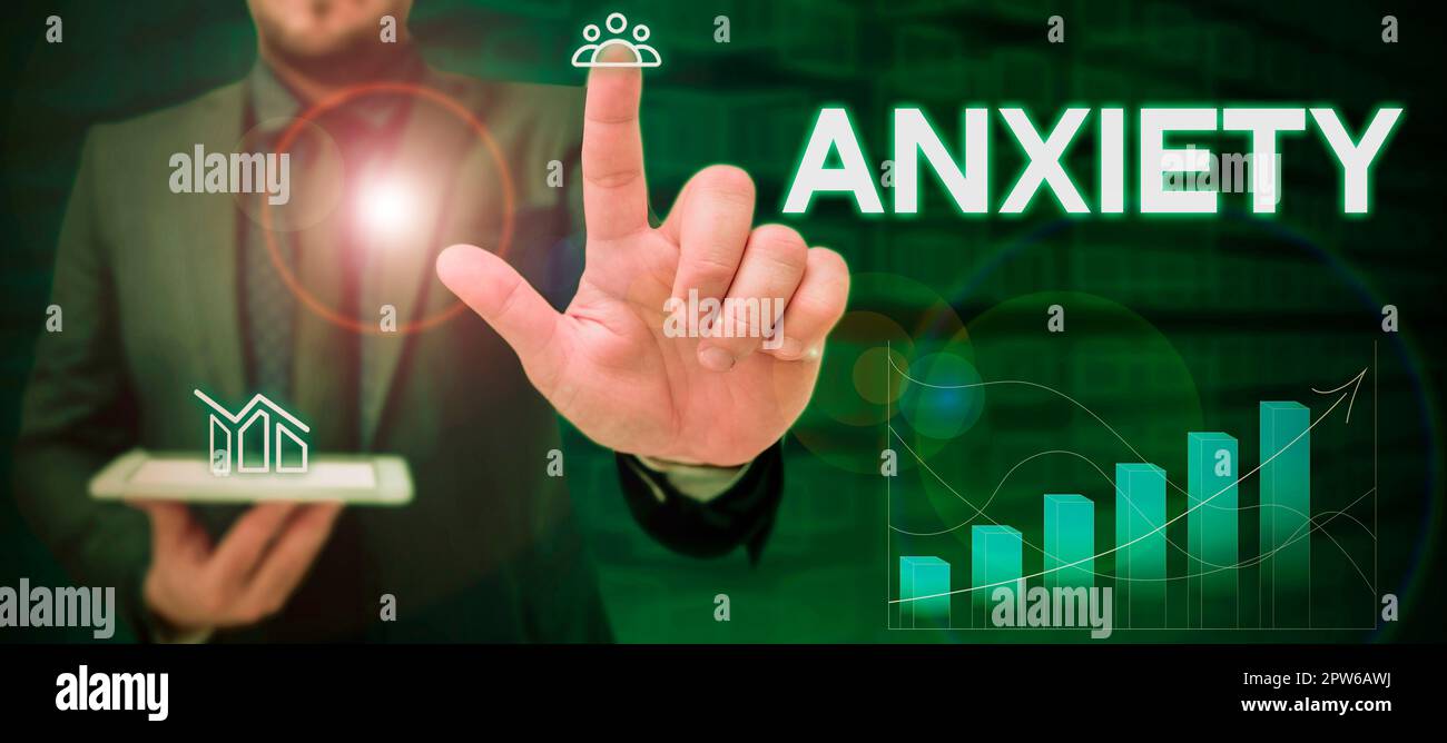 Inspiration showing sign Anxiety, Conceptual photo Excessive uneasiness ...