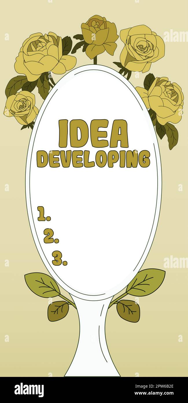 Text showing inspiration Idea Developing, Internet Concept innovating ...