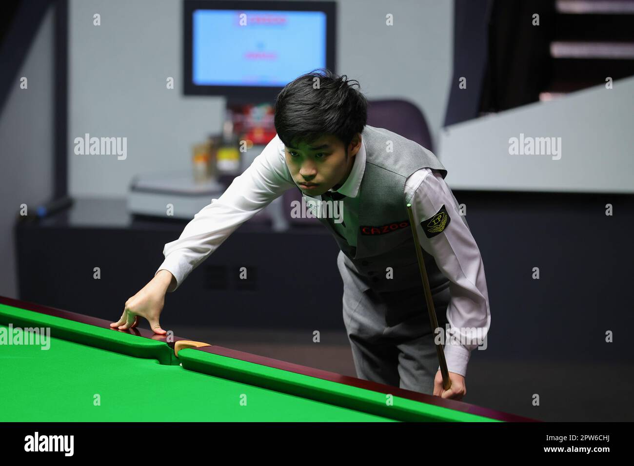 Sheffield, Britain. 28th Apr, 2023. Si Jiahui of China competes during ...