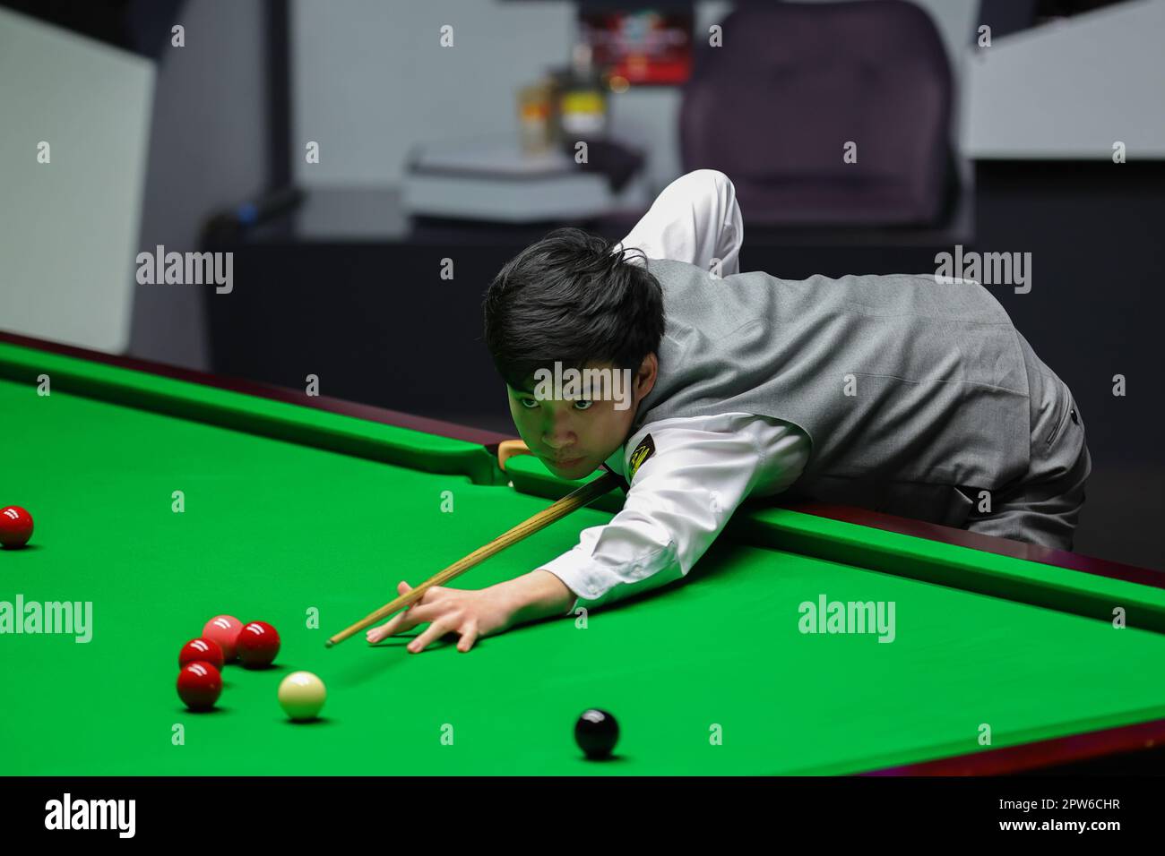 Sheffield, Britain. 28th Apr, 2023. Si Jiahui of China competes during ...