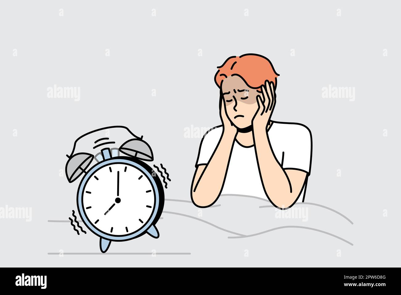 Man Waking Up Clipart