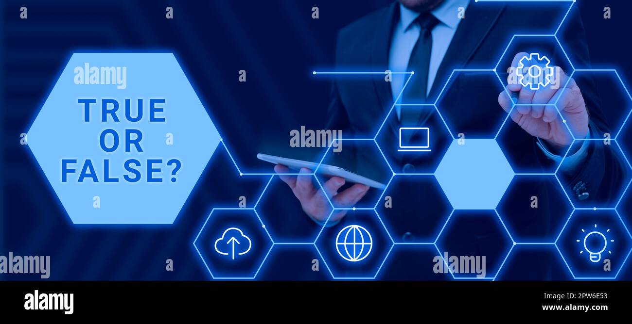 Handwriting text True Or Falsequestion, Concept meaning series of ...