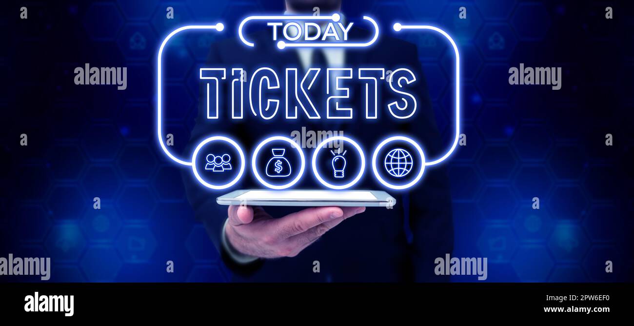 Inspiration showing sign Tickets, Word for small paper bought to ...