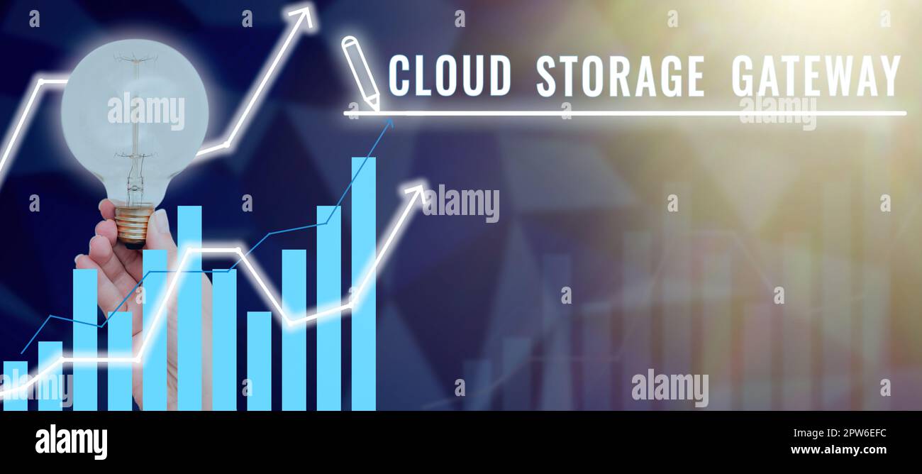 Text caption presenting Cloud Storage Gateway, Business idea Server ... Text caption presenting Cloud Storage Gateway, Business idea Server ...