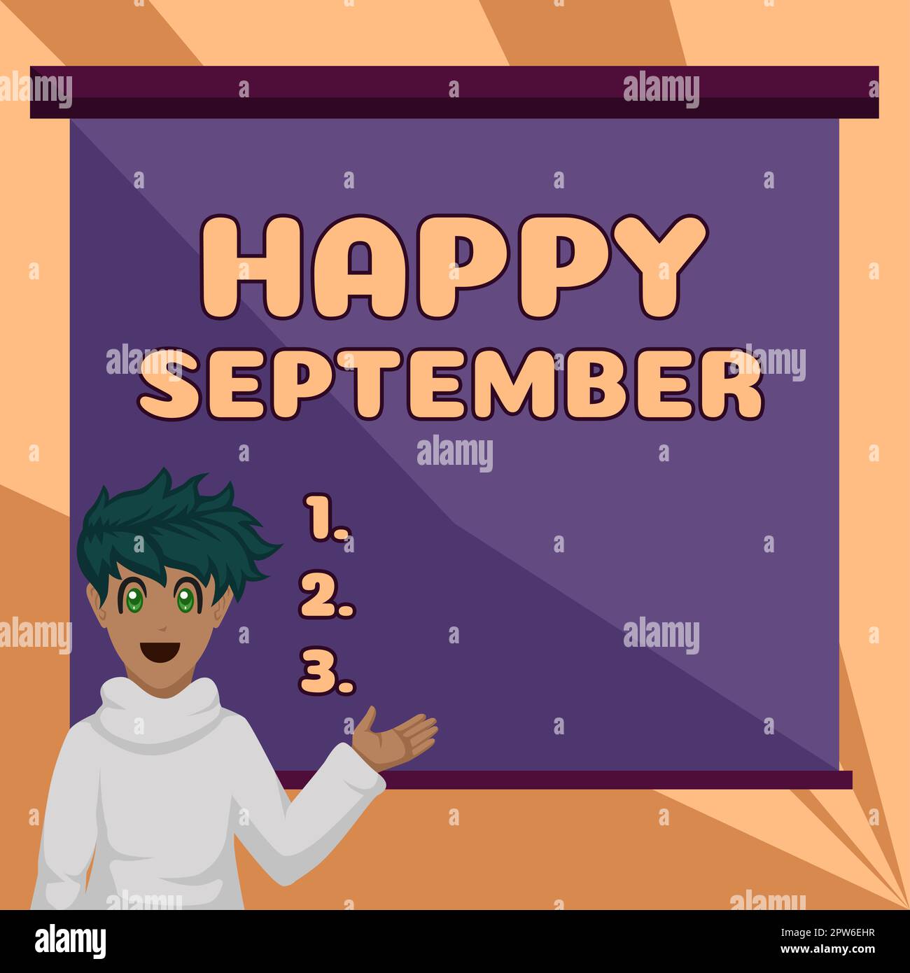 Conceptual caption Happy September, Business concept welcoming the joy ...