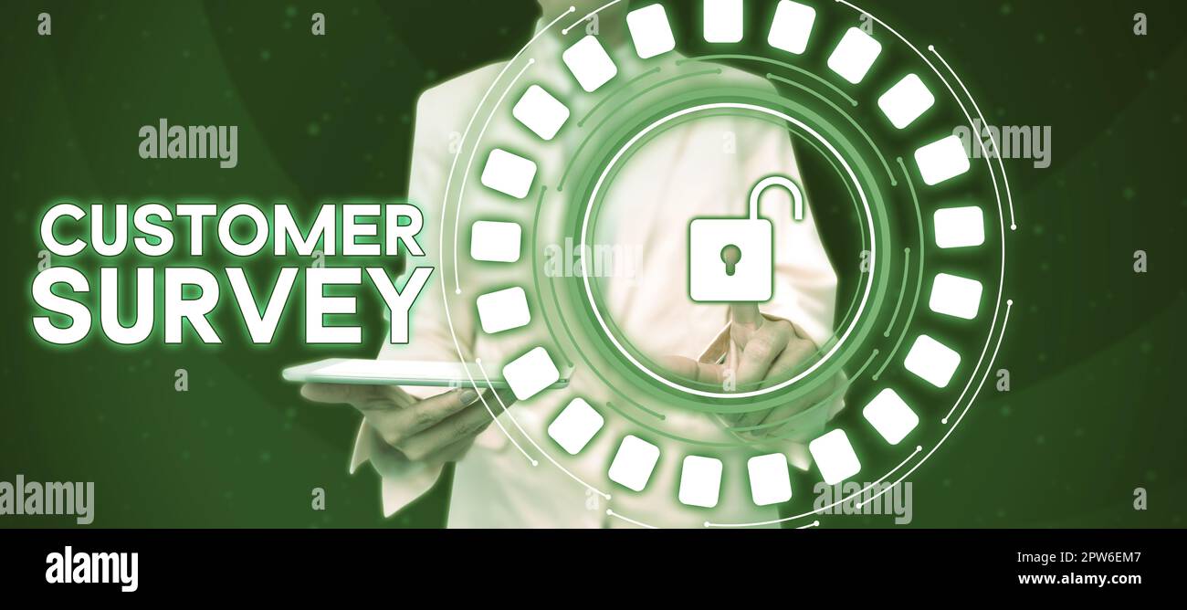 Inspiration Showing Sign Customer Survey Internet Concept Source To Obtain Information About