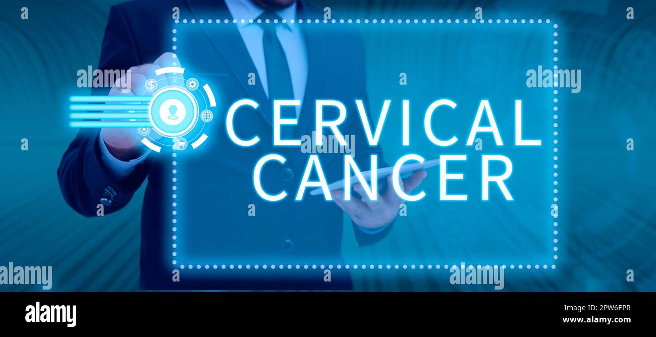 Text showing inspiration Cervical Cancer, Word Written on type of ...