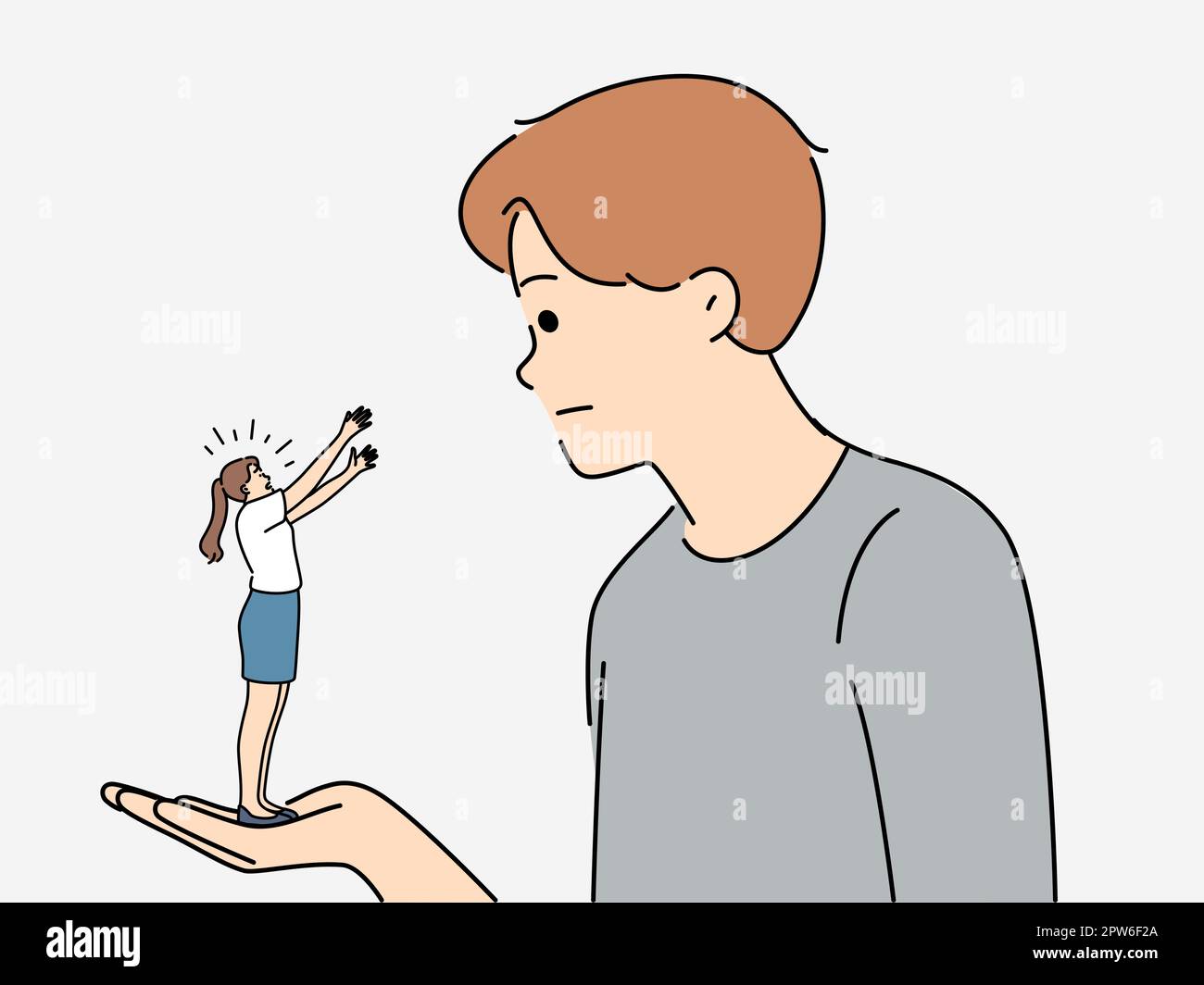 Boyfriend hold Stock Vector Images - Alamy