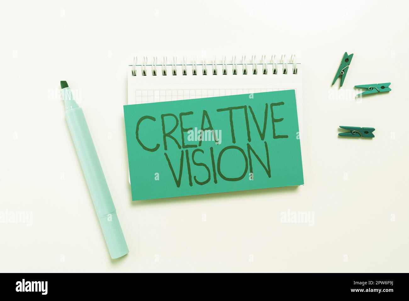 Handwriting text Creative Vision, Business concept process of ...