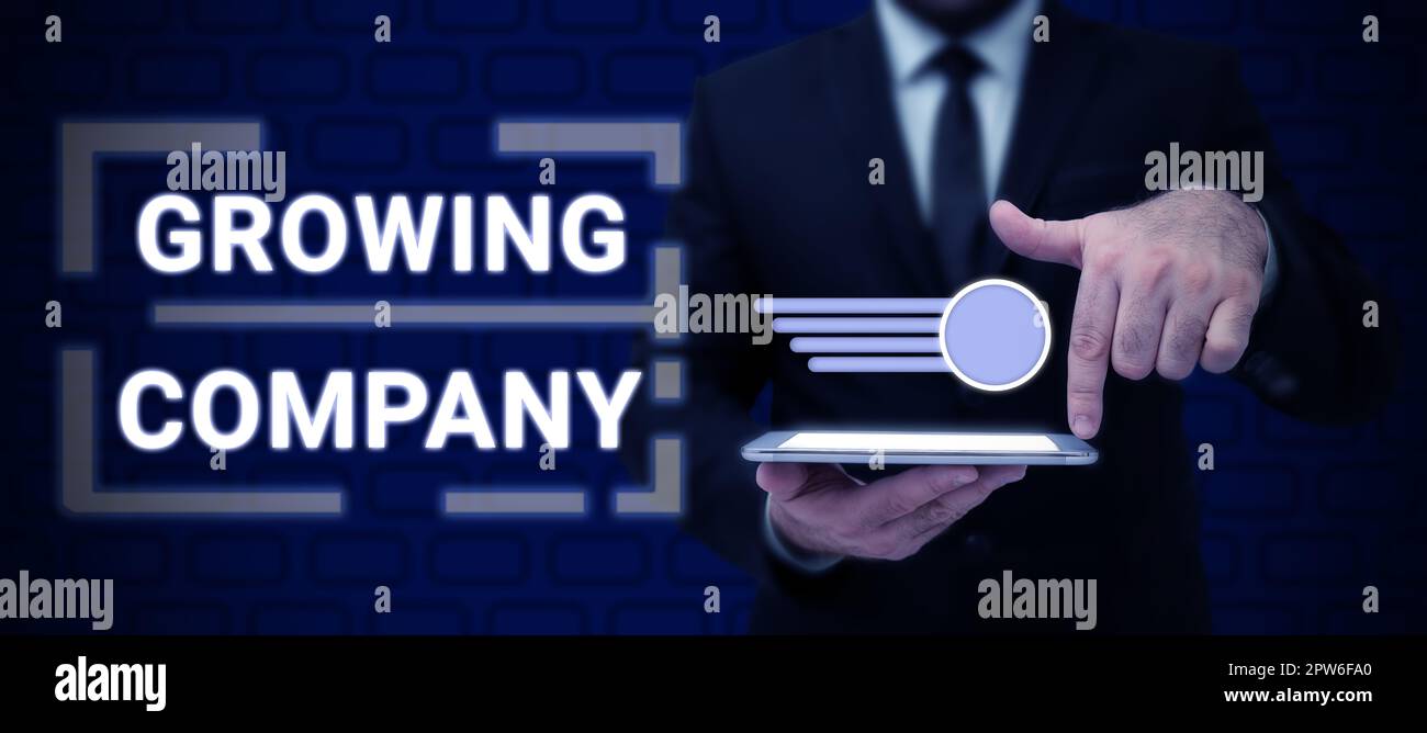 Conceptual caption Growing Company, Business approach generates ...