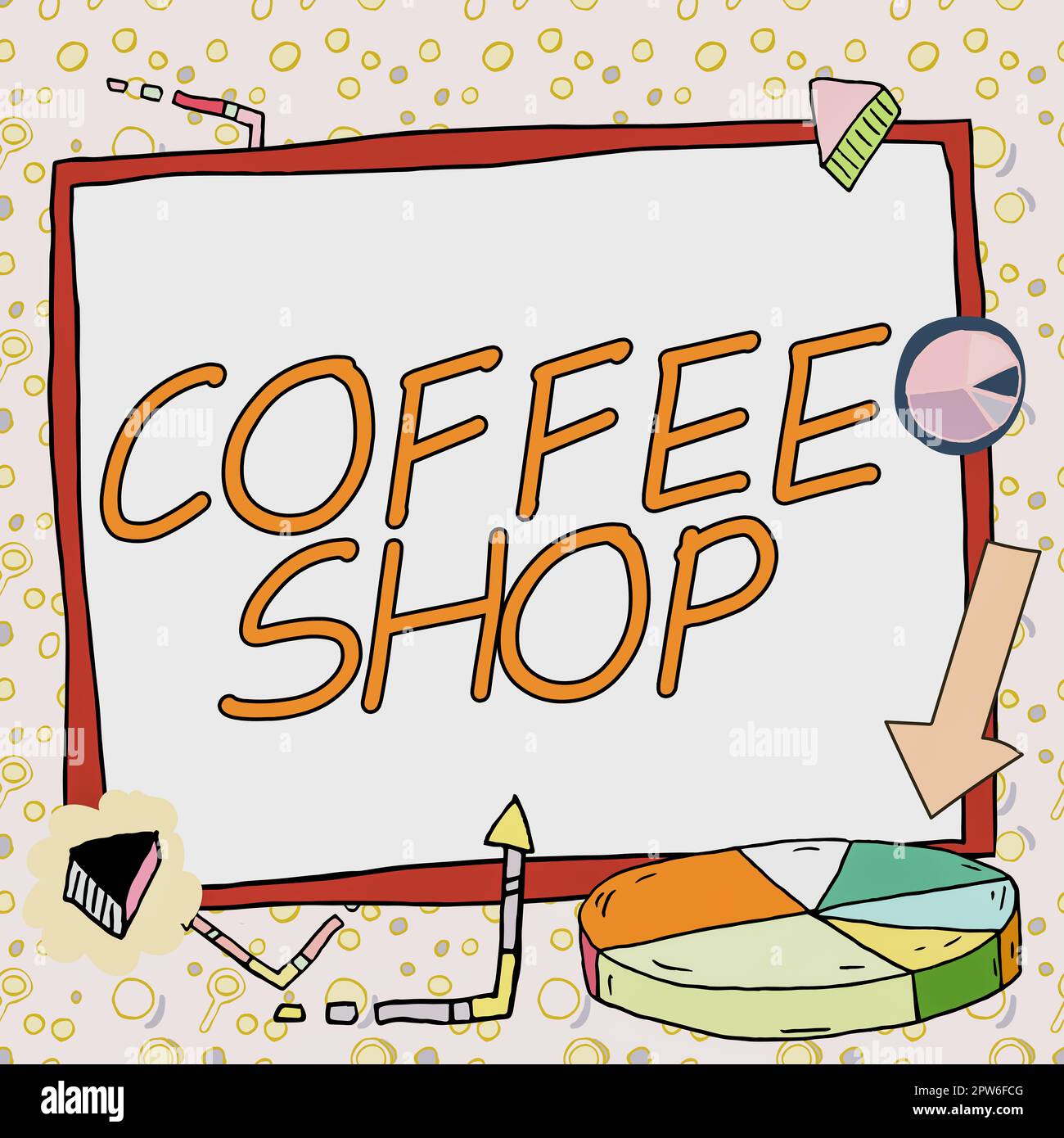 Text caption presenting Coffee Shop, Business overview small informal ...