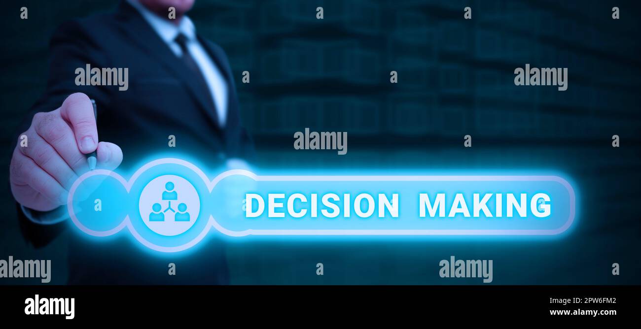 Writing displaying text Decision Making, Business concept process of ...