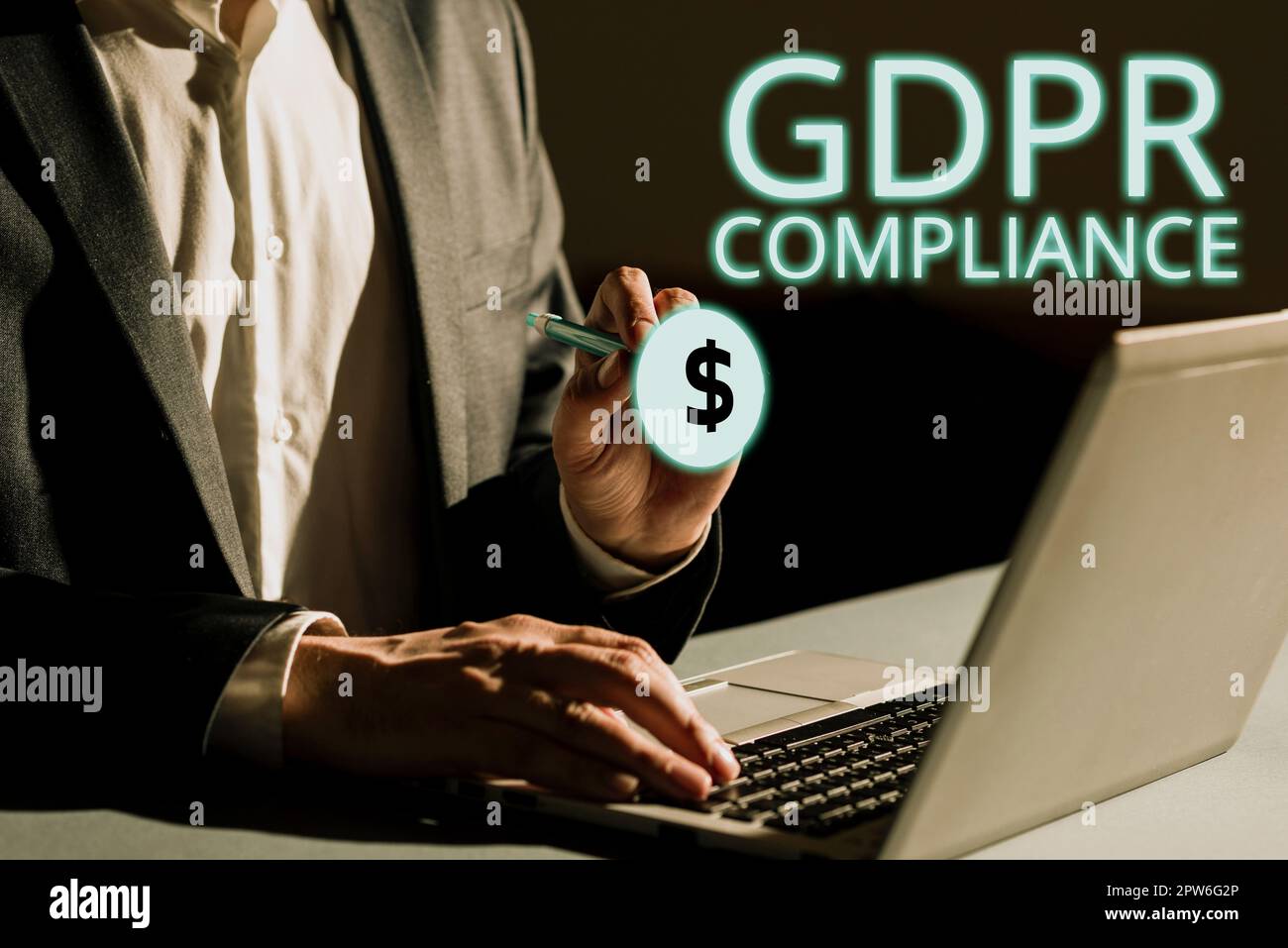 Writing displaying text GDPR Compliance, Internet Concept protection ...