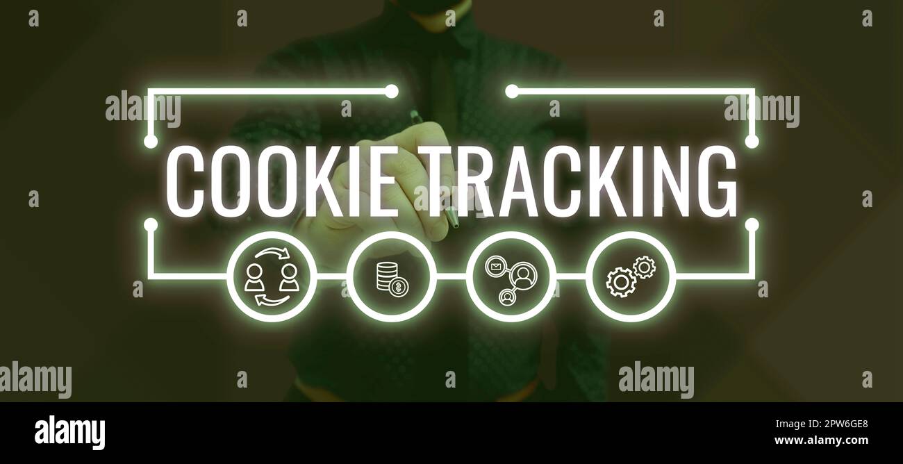 Handwriting text Cookie Tracking, Conceptual photo Data stored in the ...