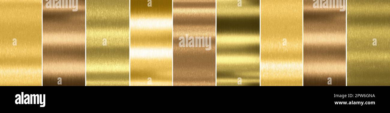 Aluminum, bronze and brass stitched textures. 3d rendering Stock Photo ...