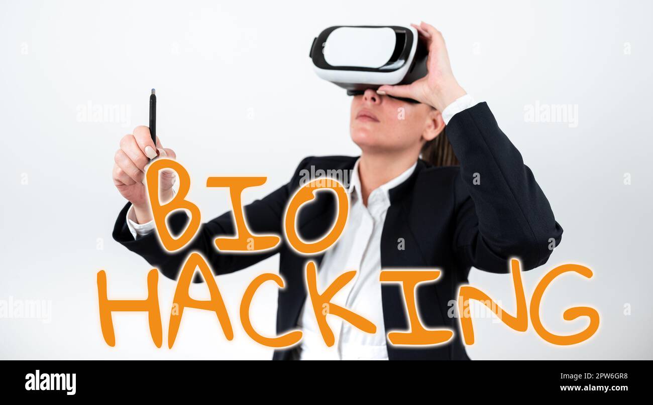 Conceptual caption Bio Hacking, Concept meaning exploiting genetic ...