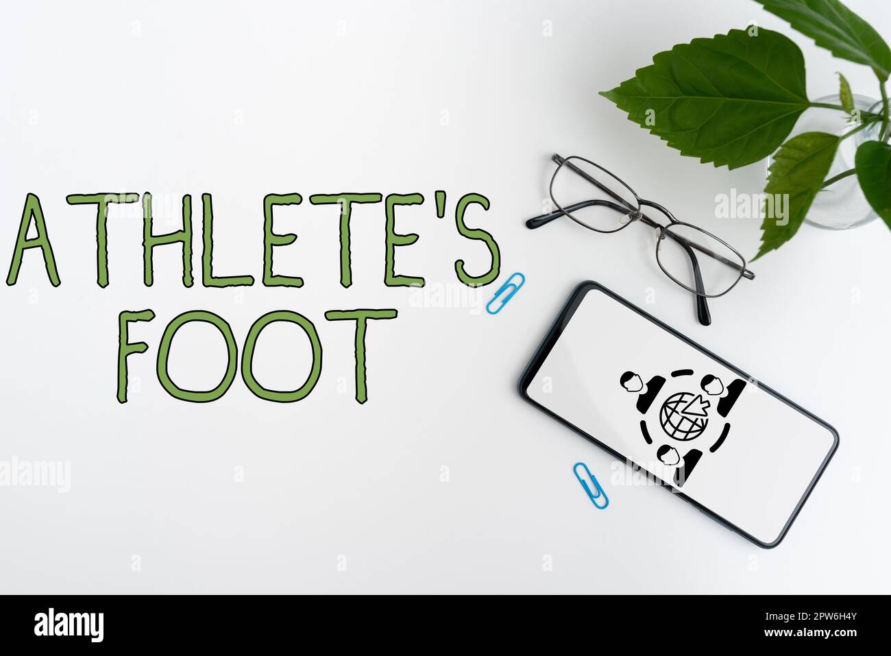 Inspiration showing sign Athlete's Foot, Word Written on a fungus ...