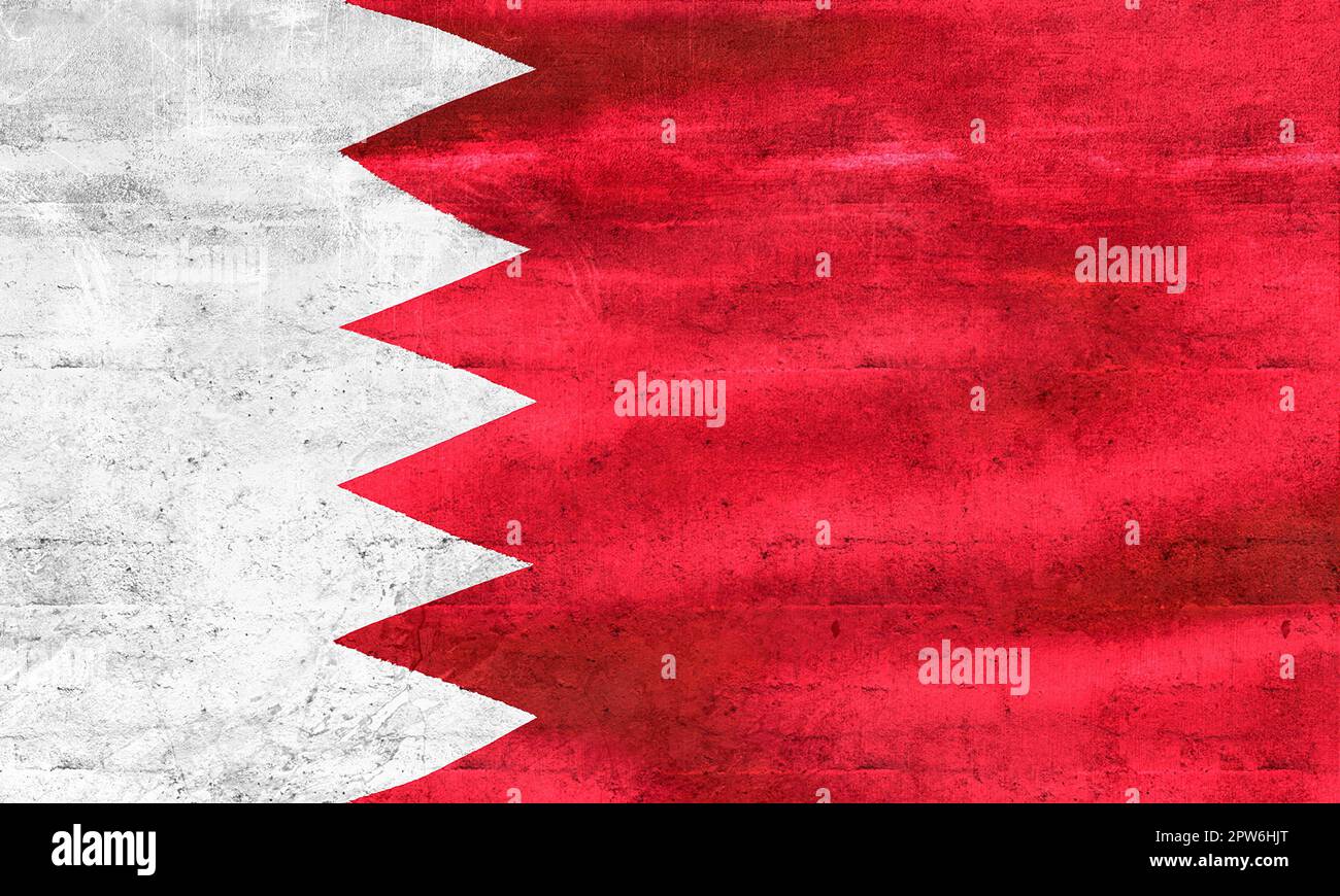 Bahrain flag - realistic waving fabric flag Stock Photo - Alamy