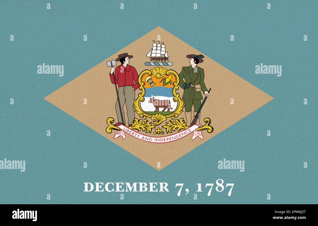 Flags of U.S. states Fabric Flag Delaware, Flag Of Delaware. Flag of ...