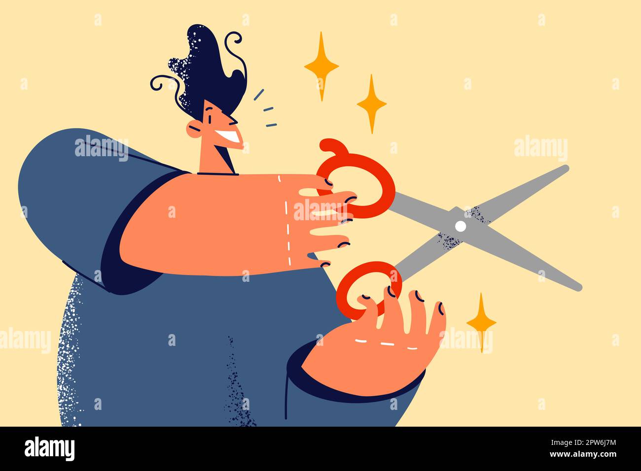 Scissors hands Stock Vector Images - Alamy