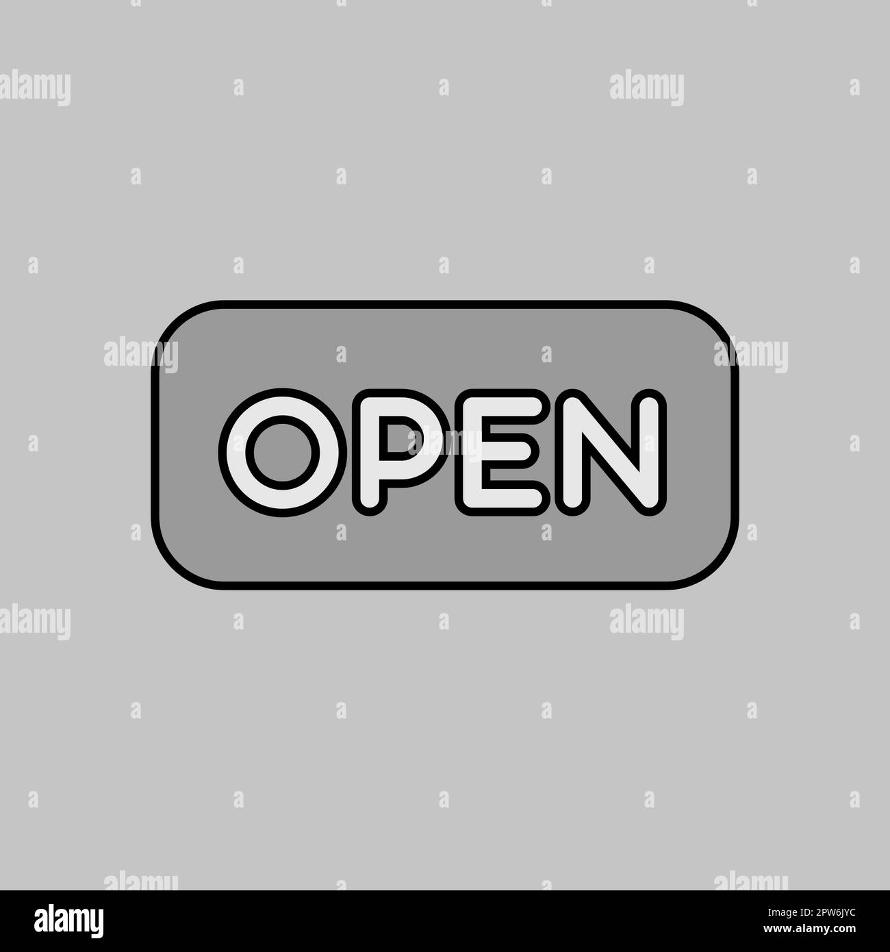 Open Vector grayscale icon. E-commerce sign. Graph symbol for your web ...