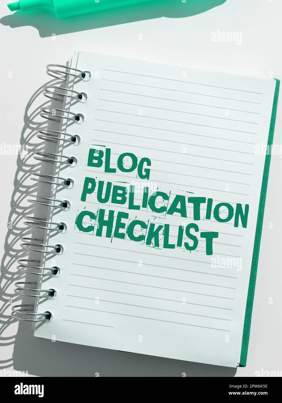Conceptual caption Blog Publication Checklist, Business idea regular ...