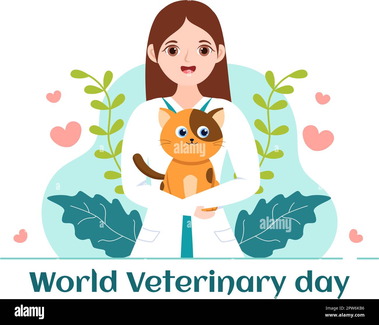 World Veterinary Day on April 29 Illustration with Doctor and Cute ...