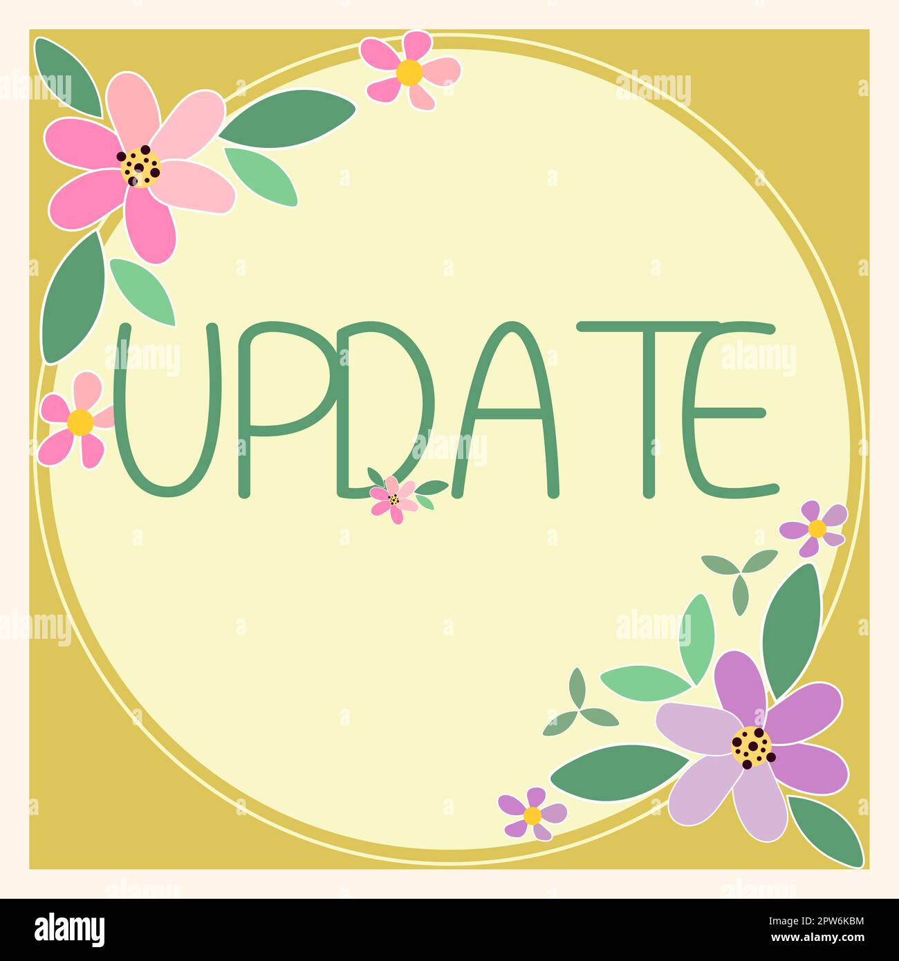 Sign displaying Update, Word for Up to date Make something more modern ...