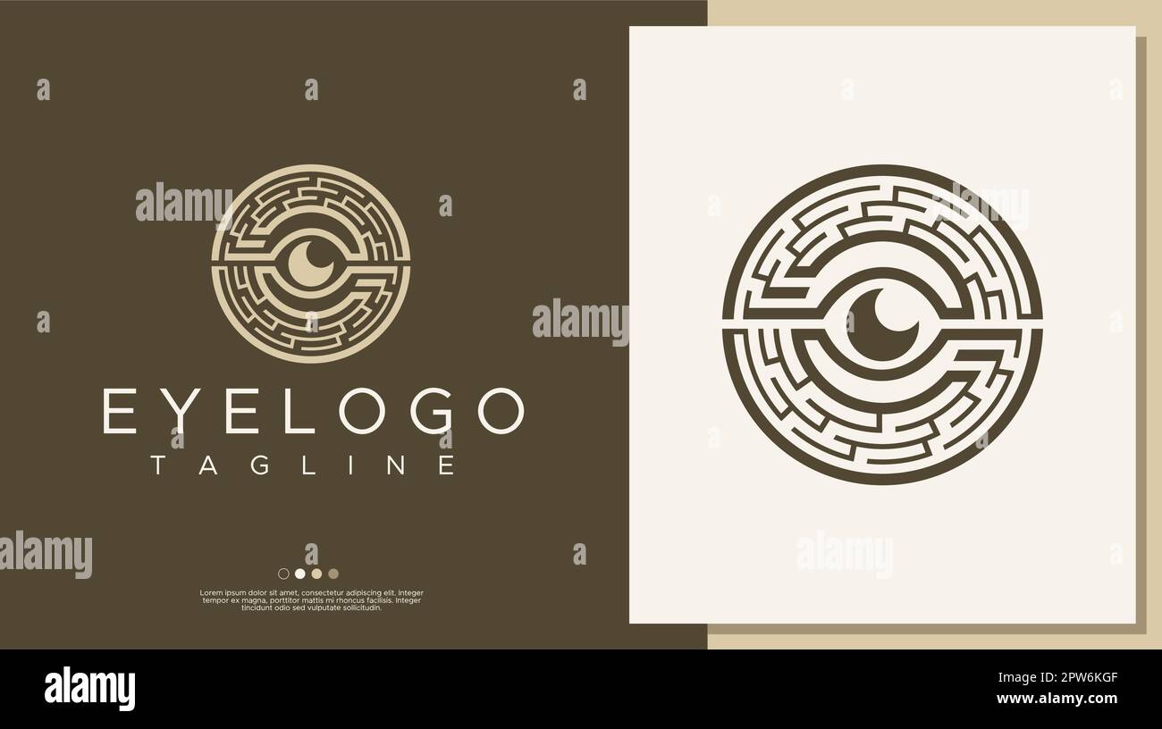 Line eye logo design template. Abstract eye logo vector Stock Vector ...