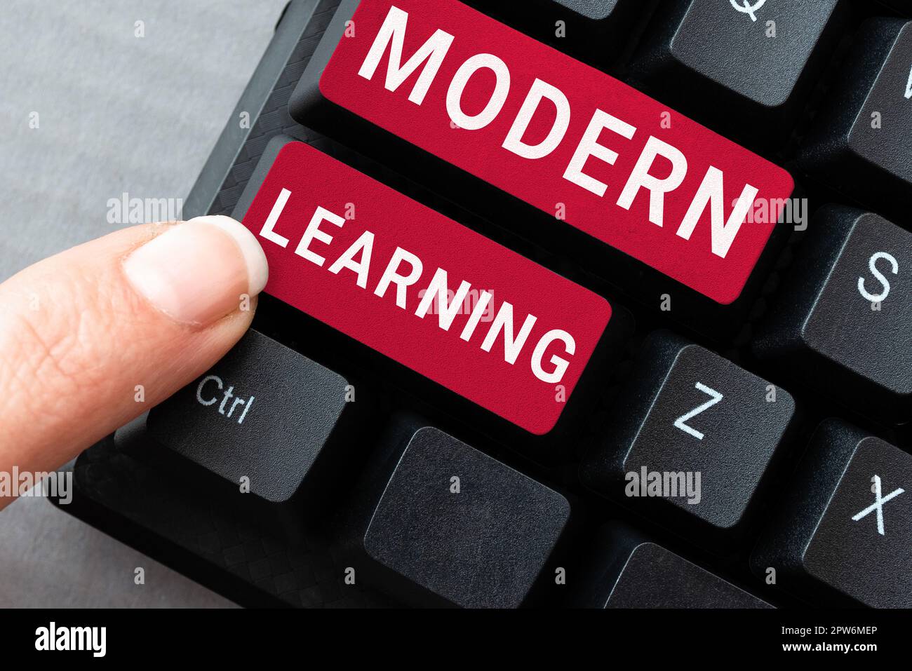 Sign displaying Modern Learning, Conceptual photo flexible and agile ...