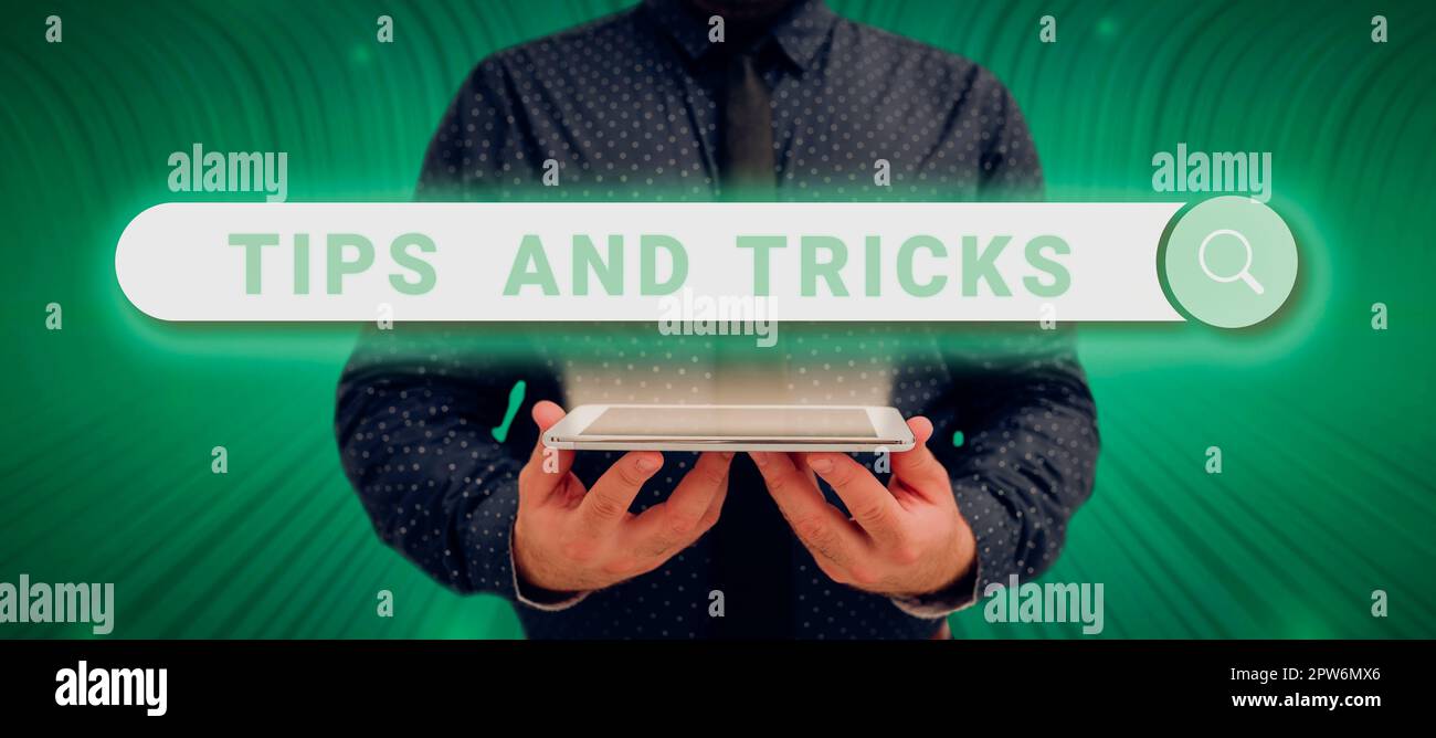 Writing displaying text Tips And Tricks, Word Written on Suggestions to ...