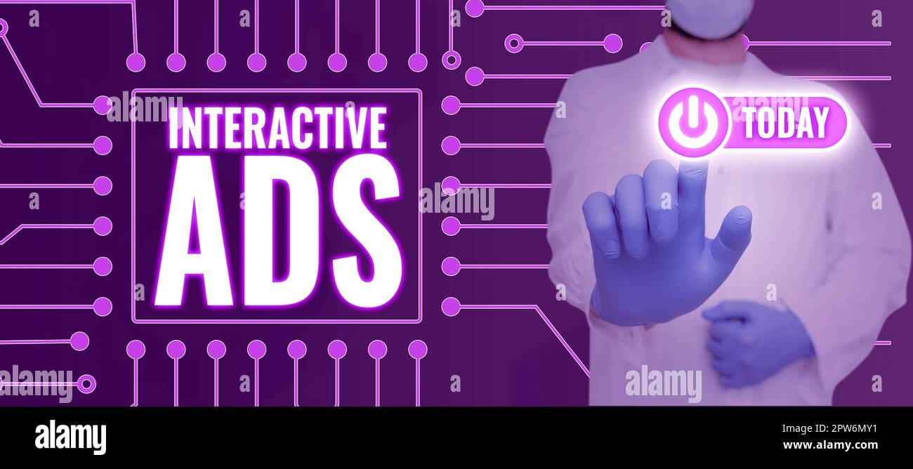 Conceptual display Interactive Ads, Business overview uses interactive ...
