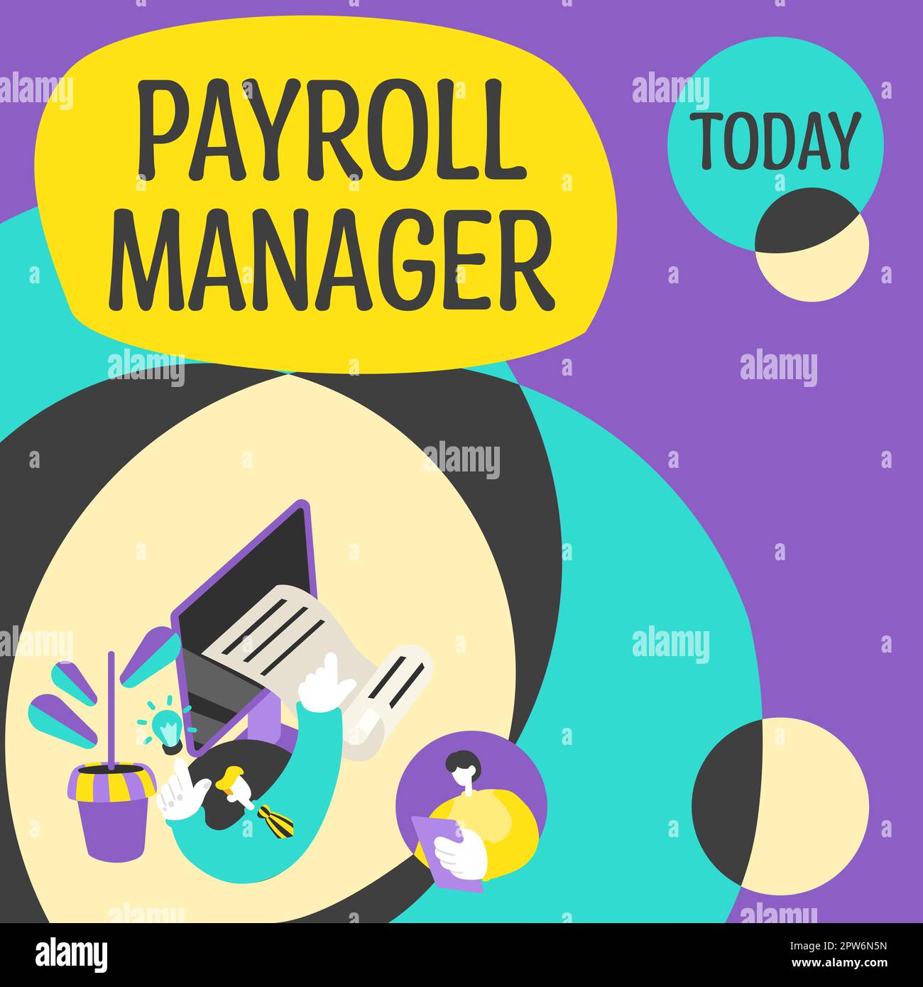 Text showing inspiration Payroll Manager, Business showcase Maintains ...