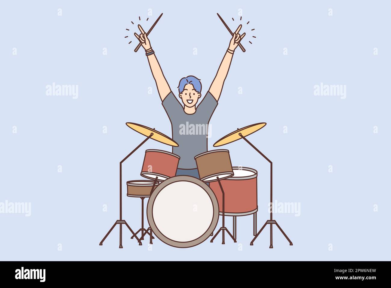 Smiling band member Stock Vector Images - Alamy